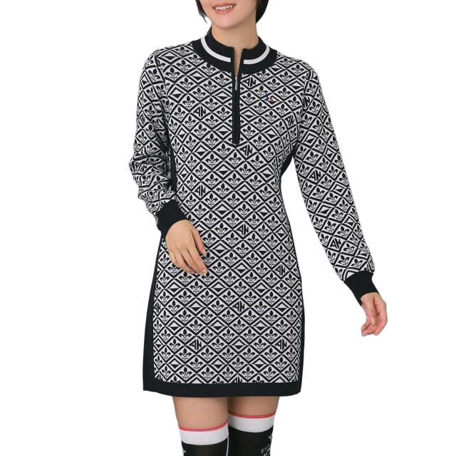 アダバットネイビー　ADABAT NAVY　フルールドリスニットワンピース　レディス