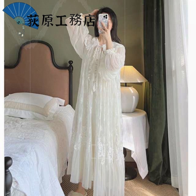 選ばれる理由 売上急増中 軽量仕様 デザイン性 お姫様系 ロング ネグリジェドレス レース リボン ネグリジェ 長袖 エレガント 可愛い ナイトドレス 在庫わずか パジャマ ゆったり 花柄 ワンピース 特価セール中