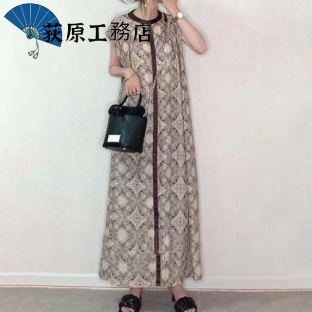 便利グッズ特集 人気急上昇 レディース 機能性抜群 エキゾチック 楽ちん こなれ感 アジアン 柄物 フレンチスリーブ ワンピース シャツワンピース Aライン エスニック SNS話題 ロング丈 早い者勝ち 送料無料