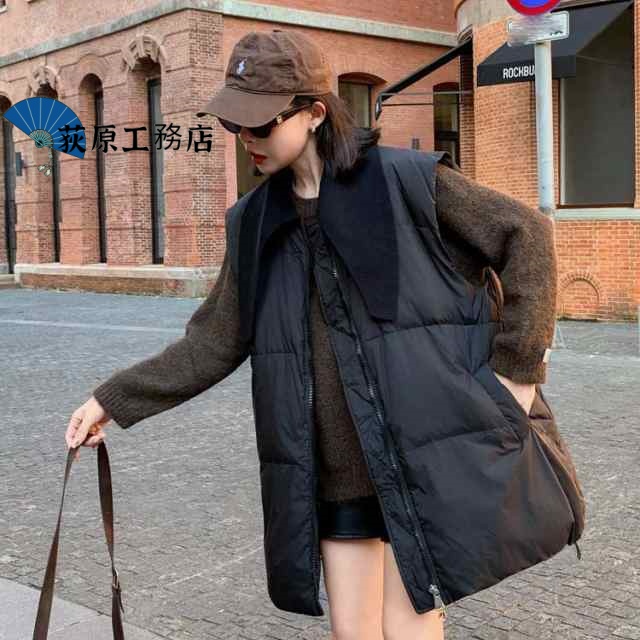 ビッグカラー キルティングコート トップス レイヤード 重ね着 中綿