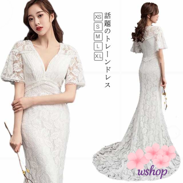 人気急上昇 SNS話題 ウエディングドレス 長袖 スレンダーライン ドレス 袖あり 【wshop】ファスナータイプ ウェディング マーメイドウェディングドレス 二次会 ウェディングドレス リゾートウェディング トレーンドレス 送料無料