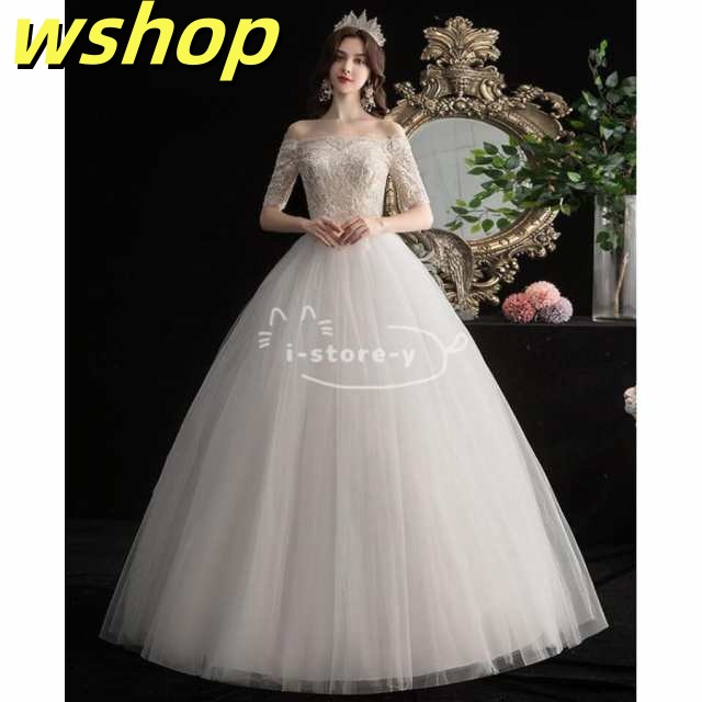 秋の新作特集 店長太鼓判 大きいサイズ ロングドレス 】ウェディングドレス 羽織って紗 ドレス 売上急増中 半袖 今だけ weddi レトロドレス エンパイア 花嫁 人気急上昇 二次会 安い 披露宴 結婚式 【wshop お買い得プライス