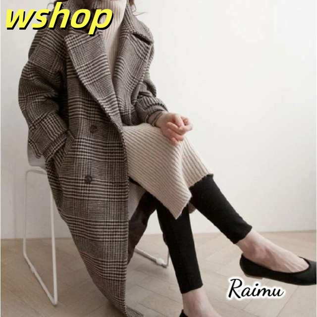 売れ筋アイテム ギフトにも最適 即納OK コート 春秋冬 千鳥柄