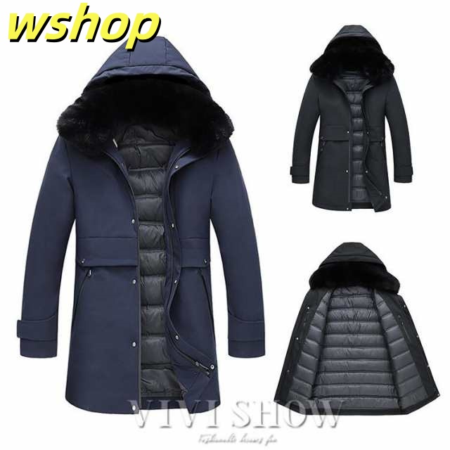 レビュー高評価商品 毎日使える便利品 おしゃれ 無地 秋冬アウター 人気 送料無料 暖かい 【wshop ダウンジャケット 防寒 レビュー高評価 メンズ シンプル 話題商品 通勤 ロング丈 】ダウンコート 即納対応中