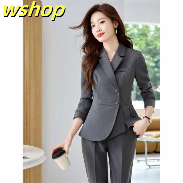 家中時間充実化 品質安心 今だけ 春 ジャケッ 入学式 夏 上品 スーツ リクルート 収納便利 レビュー高評価 レディース セットアップ 】スーツ ロング丈 大きいサイズ 秋 冬 Vネック ビジネス パンツ 洗える 【wshop オールシーズン 数量限定入荷