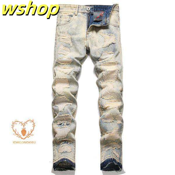 季節限定アイテム 店長太鼓判 カコイイ デニムパンツ ジーンズ 在庫わずか スキニージーンズ 売上急増中 イージーパンツ 【wshop メンズ スキニーデニムパンツ 新登場 春秋 】デニムパンツ お兄系 送料無料実施中