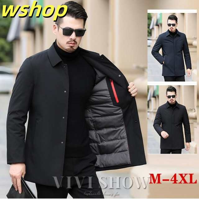 秋の新作特集 品質安心 暖かい 【wshop 通勤 ランキング常連 秋冬アウター オフィス 】メンズ おしゃれ ダウンコート 防風 防寒 ダウンジャケット ダウン 無地 ジャケット 今だけ 即納OK お買い得プライス