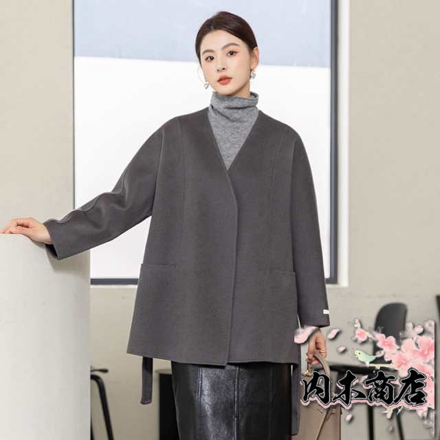 レディース OL通勤 防寒 ウールコート コート ショート カシミヤ アウター ショートコート 冬服 ウール 韓国ファッション ミセス 春 秋 冬 保温 厚手 暖かい 大きいサイズ あったか ゆったり きれいめ オリジナル 細身 高品質 高級 ビジネス