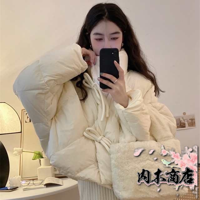 ランキング常連 スタンドカラー レディース 軽量仕様 生活快適特集 品質安心 ダウンジャケット 長袖 ハイネック 在庫わずか ポケット ゆったり 厚手 オ ジャケット 無地 リボン アウター ショート丈 お買い得プライス 冬物 冬の新生活応援