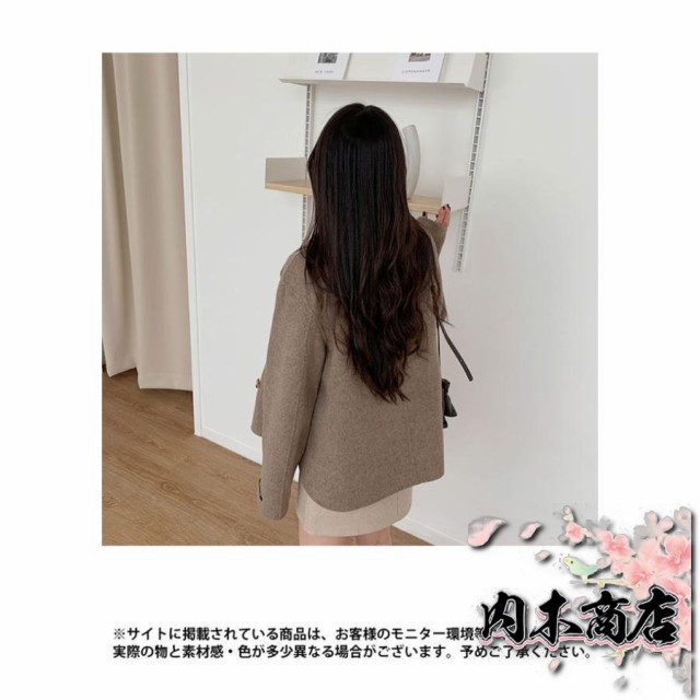 注目ランキング上位 話題商品 売上急増中 体型カバー レディース 通勤 店長太鼓判 今だけ Pコート ハーフコート ダブルボタン お洒落 アウター ツイードジャケット チェスターコート ピーコート 秋冬 即納対応中 防寒対策