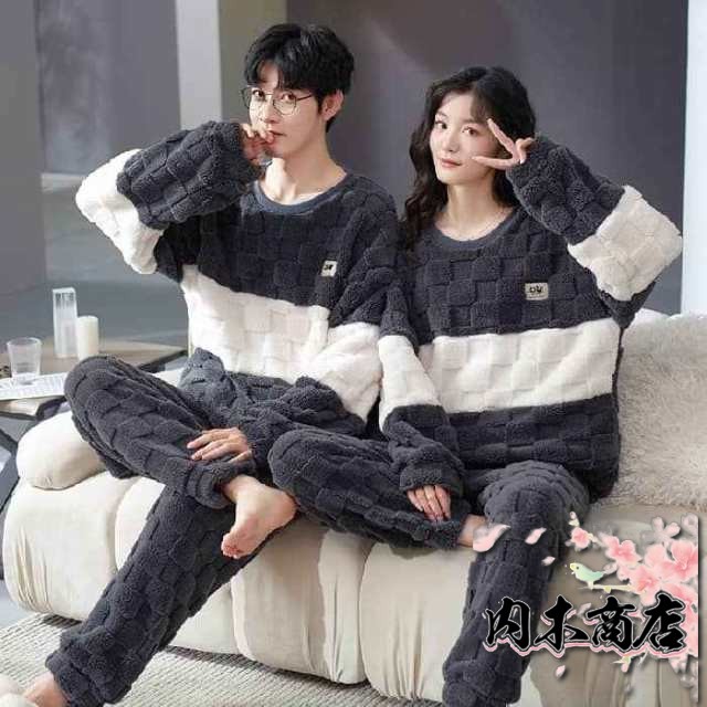 ランキング常連 人気急上昇 メンズ レディース 防寒 秋の新作特集 店長太鼓判 冬 上下 冬用 ペアルック フラノ パジャマ 長袖 厚手 お揃い 結婚祝い プレゼント カップル ルームウェア 部屋着 秋 2着セット 大きいサイズ セットアップ 極厚 冬物