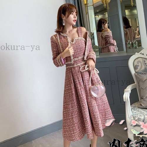 売上急増中 レディース 在庫限りの大特価 店長太鼓判 フレア ミモレ丈 ファッション ショート丈 40代 在庫わずか 秋 ツイードジャケット ワンピース 50代 収納便利 セットアップ 冬 ノーカラー 30代 即納対応中 あったか