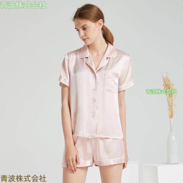 おしゃれ レディース 保温 敏感肌 ナイトウェア 19匁 部屋着 絹100% セットアップ ギフト 高級 春夏 プレゼント 潤い 寝間着 前開き 夏用 半袖 ルームウェア シルク100% シルク シルクパジャマ ショートパンツ パジャマ 可愛い 上下セット