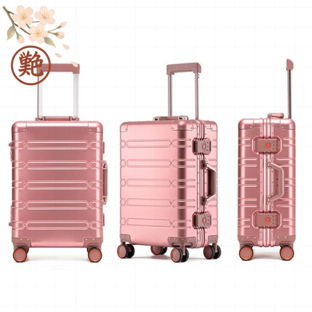 フレームケース ロック かばん スーツケース キャリーケース バッグ アルミ 傷が目たちにくい ハードキャリー キャリーケース アルミフレーム トラベル アルミキャリー フレーム 静音キャスター 旅行鞄 キャリーバッグ カバン