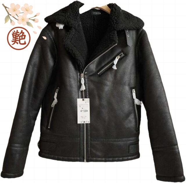 防寒 フェイクスエード フライトジャケット 裏ボア 防風保温 バイクジャケット アウター フェイクムートン レザージャケット ムートンＢ-3ジャケット メンズ ムートンジャケット 革ジャ ヴィンテージ