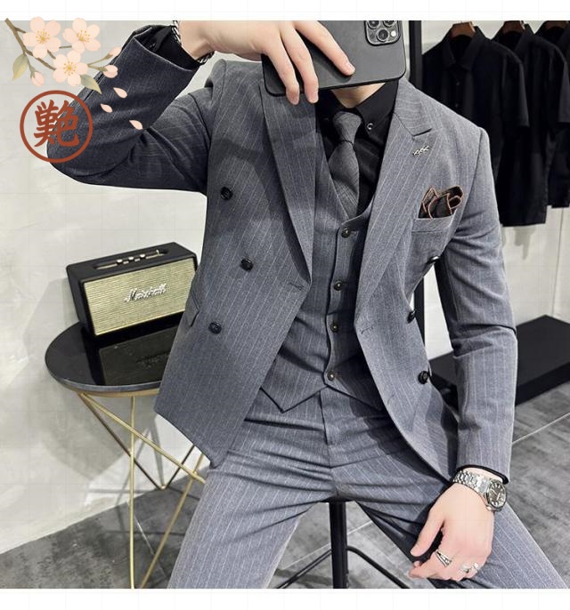 紳士服 二次会 通勤就活面接 タキシード フォーマル スリーピース 結婚式 ビジネススーツ ダブルボタンスーツ メンズスーツ 3ピーススーツ 礼服 冠婚葬祭 オフィス スーツ セレモニー