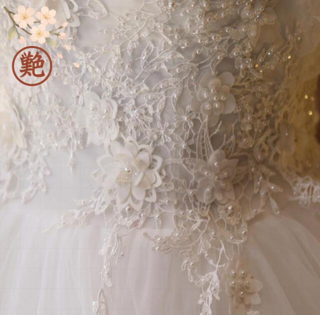 白足長効果 二次会 結婚式花嫁 -3 演奏会 パーティードレス お嫁さん 発表会 披露宴刺繍 レディースウェディングドレスカラードレス