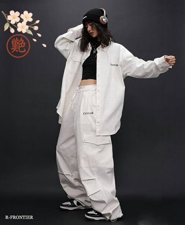 ダンスウェア 衣装 大人 へそ出し セットアップ - ジャズダンス ダンス衣装 ダンス衣装白 レディース 衣装 高校生 韓国 ? ヒップホップ