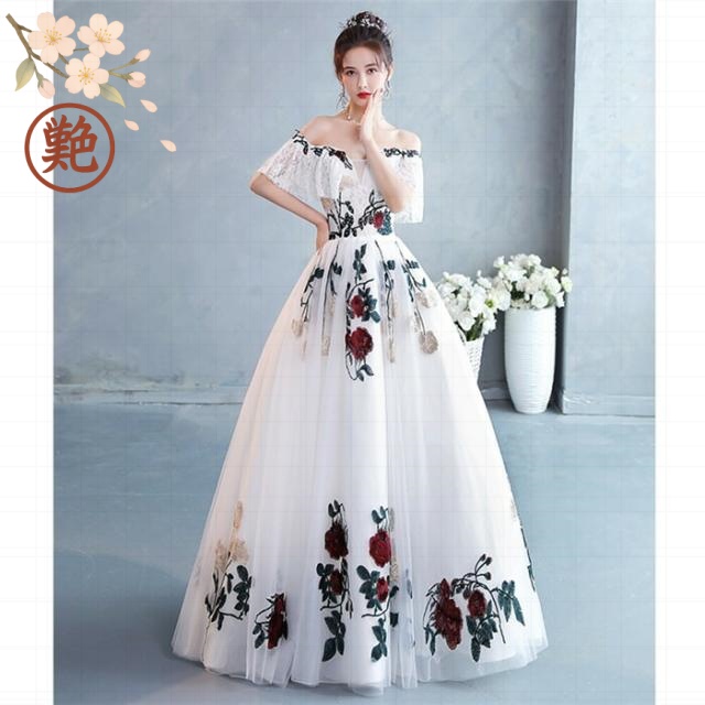 パーティードレス ワンピース ロングドレス 結婚式 ピアノ 二次会 カラードレス ステージ衣装 演奏会用ドレス 披露宴 演奏会 ドレス 大人 舞台衣装 コンサート花嫁 発表会 スカート 大きいサイズ