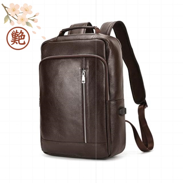 大容量 ビジネス 男性 大人 大人 メンズ 通気性 リュックサック レザー 出張 15インチ メンズ レザー メンズ 通学 本革 旅行 通勤 レザー ビジネスリュック 防水 1泊2日 リュック 本革 4対応 本革 リュック バックパック