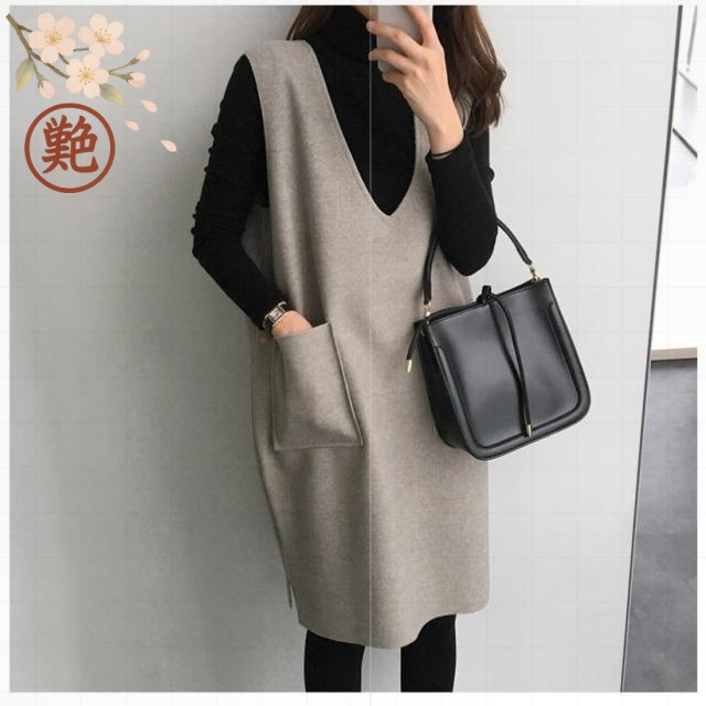 大きいサイズ ベストワンピ 黒 40代 2点セット ラシャ 膝丈 お呼ばれ カットソー レディース 30代 パーティー 入学式 ワンピース 結婚式 二次会 セットアップ 春