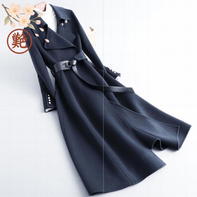 フォーマル カシミアコート 抜け感 ウエストベルト 体型カバー カシミヤ ミモレ丈 ロング丈 キャメル カシミア ブラック ワインレット ウールロングコート 女性 アウター ウール100％ 上品 カシミヤコート 秋冬 シンプル ライン