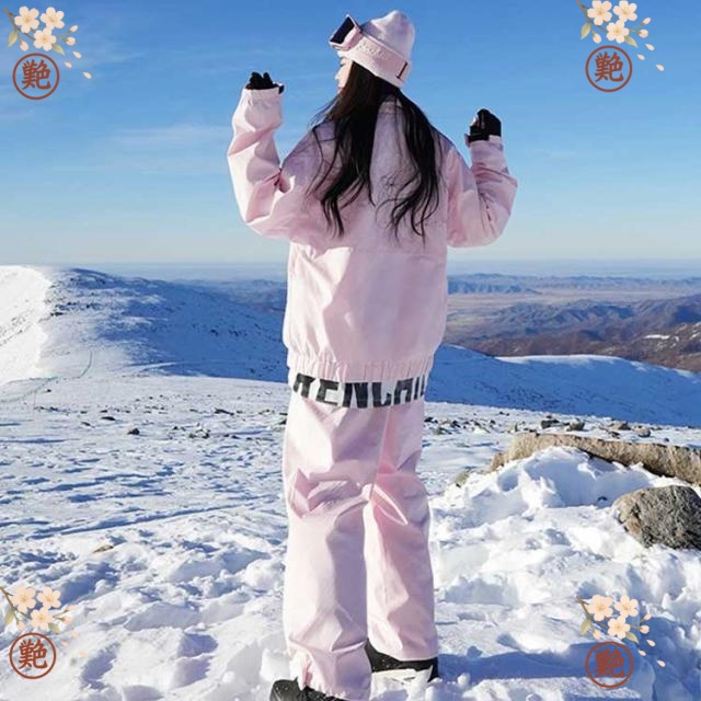 送料無料 スキーウェア スノーボードウェア レディース 上下セット スノボウェア スノボーウェア スノーウェア ボードウェア スキー 保温 防寒 中綿入り 撥水加工 ジャケット パンツ 上下 セット おしゃれ かわいい 2024新作