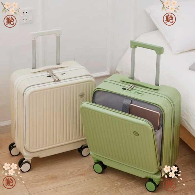 スーツケース フロントオープン 機内持ち込み Sサイズ 40L キャリーケース キャリーバッグ 横型 軽量 4輪 静音 PCポケット TSAロック USBポート付 ソフトキャリー ファスナー 小型 国内 ビジネス 出張 国内旅行 短期間 2泊 3泊 かわいい おしゃれ