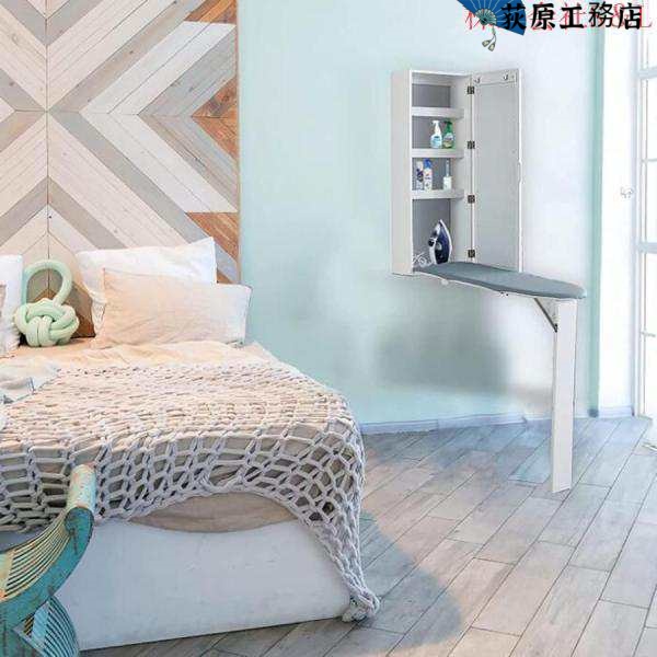 便利グッズ特集 -アイロン台壁のアイロン台のキャビネット家のための折りたたみ式アイロン収納ステーションアパートスモールスペース デザイン性 収納便利 SNS話題 在庫わずか ミラーのドア付きリリースレバー(C 送料無料 クリスマス