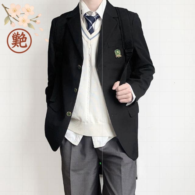 男子中学生 学生服 学生服 高校生 4点セット ネクタイ 文化祭 無地 スクール フォーマル 黒 コート ブレザー スーツ 卒業式 スクールシャツ 大きいサイズ 紺 スクールジャケット 入学式 ロングパンツ 男子高校制服 送料無料 防寒対策