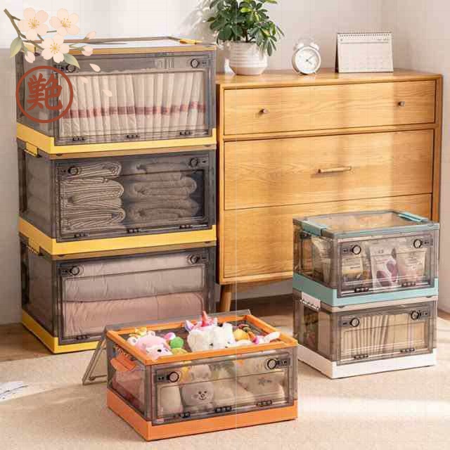 おしゃれ 大容量 折りたたみ プラスチック 3個セット 押入れ収納ボックス ふた付き マジックボックス 衣類 キャスター付き 88 ベッド下収納ボックス 小物 大幅 前開き 収納ボックス カラーボックス 収納ケース 収納 衣類 収納箱 コンテナ