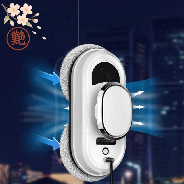 窓ガラス掃除 窓掃除 窓拭きロボット 天井用 日本語説明書付き 高所 乾拭き 高層窓 小型 軽量 10枚替えのマイクロファイバー付き 真空吸着 リモコン付き 外側 機能搭載 自動窓掃除機 落下防止 窓拭き機 屋内屋外 お掃除ロボット