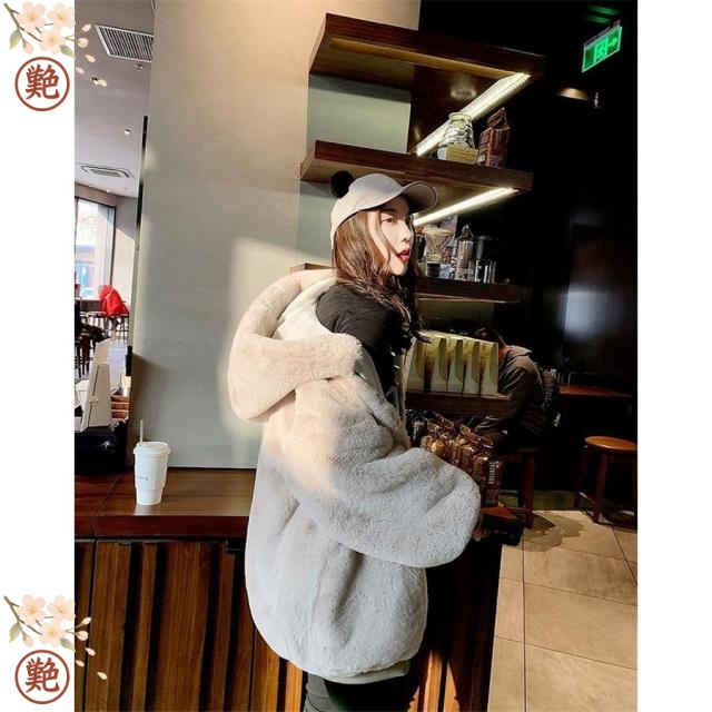 ブルゾン ファーコート フリースコート レディース ロングコート フェイクファー ボア アウター 毛皮風 コート ボアコート ゆったり 防寒 フード付き 通勤 30代