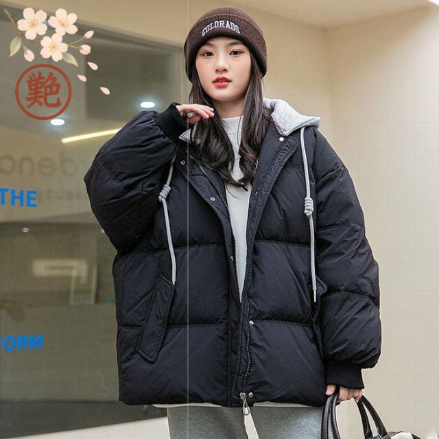 ダウンジャケット ジャケット 中学生 ダウン レディース 学生 保温 上着 暖かい 高校生 厚手 軽量 ダウンコート 大きいサイズ コート 秋 冬服 冬 着痩せ アウター 通学 コート フード付き きれいめ カジュアル 韓国ファッション 防寒 可愛い ゆったり