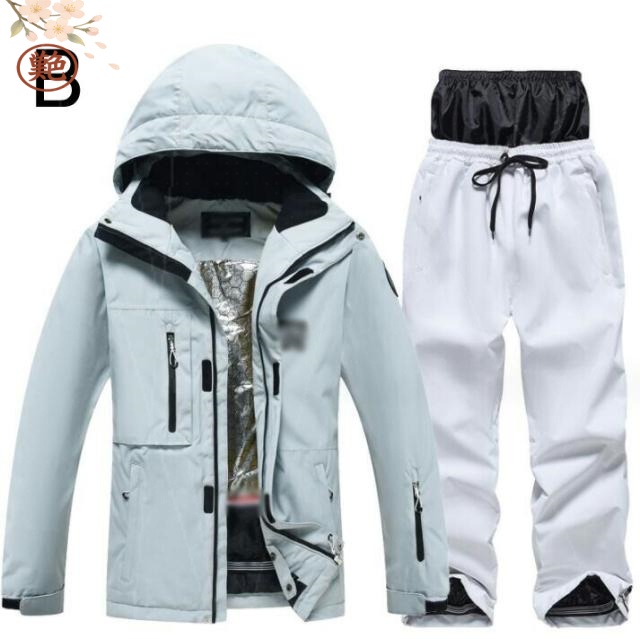 レディーススキーウェア 2点セット サスペンダー ボード レインウェア