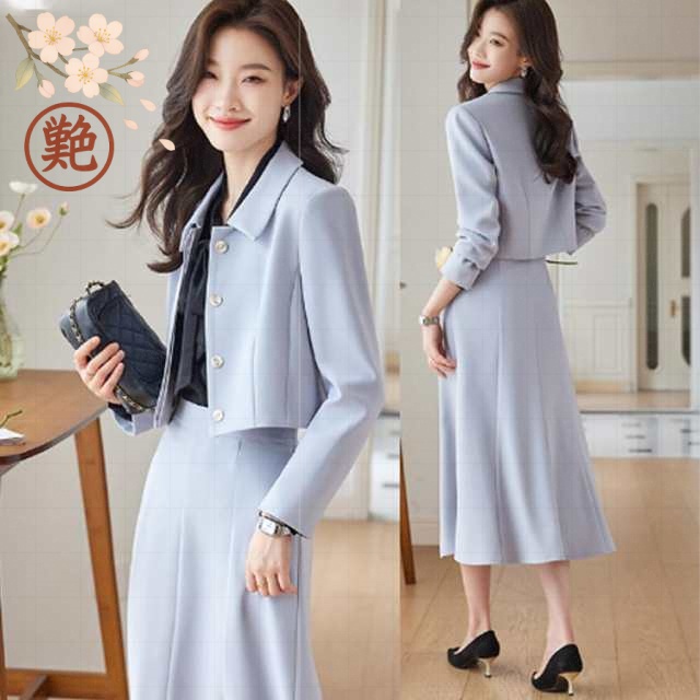 ジャケット 2点セット フォーマル スカート セットアップ 入園式 卒業式 シャツ 通勤 大きいサイズ ビジネススーツ 卒園式 オフィス ブラウス レディース スカートスーツ ３点セット  スーツ 結婚式 入学式