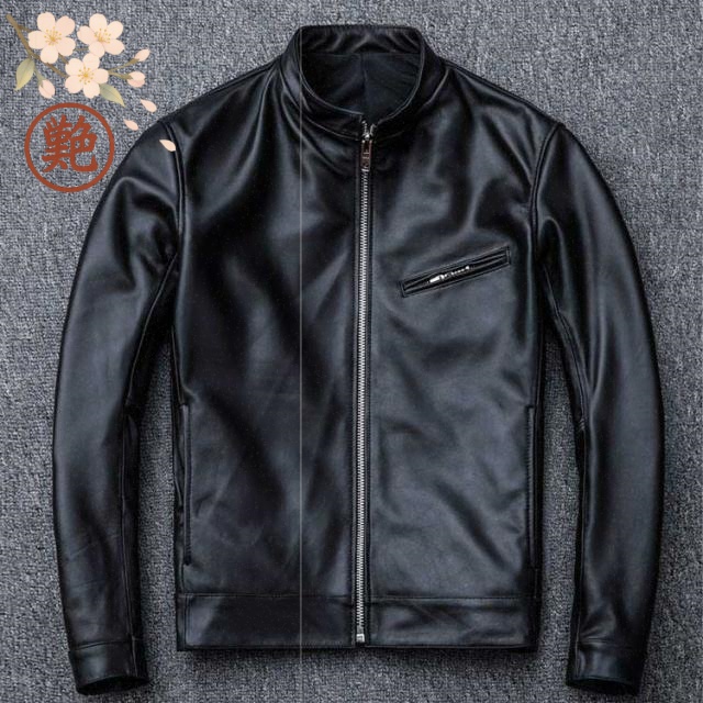 細身 スリム 春服 ブルゾン レザージャケット 冬服 アウター メンズライダースジャケットラムレザージャケット バイクショート丈 秋服 大きいサイズ  リアルレザー