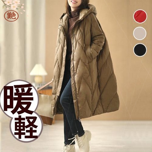 40代 50代 大人 20代 大きいサイズ 着痩せ 秋 ダウン 暖かい ゆったり ロングコート 軽量 厚手 コート ダウンコート シンプル 婦人 ジャケット レディースコート 冬 レディース 防風 防寒 30代 無地 おしゃれ  フード付き アウター