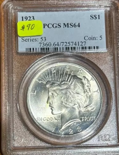 1923 ピースシルバー ドル $1 PCGS MS 64 アイテム 4127の通販はau PAY マーケット - アンティーク輸入専門店 VIVITO.shop | au PAY マーケット ...