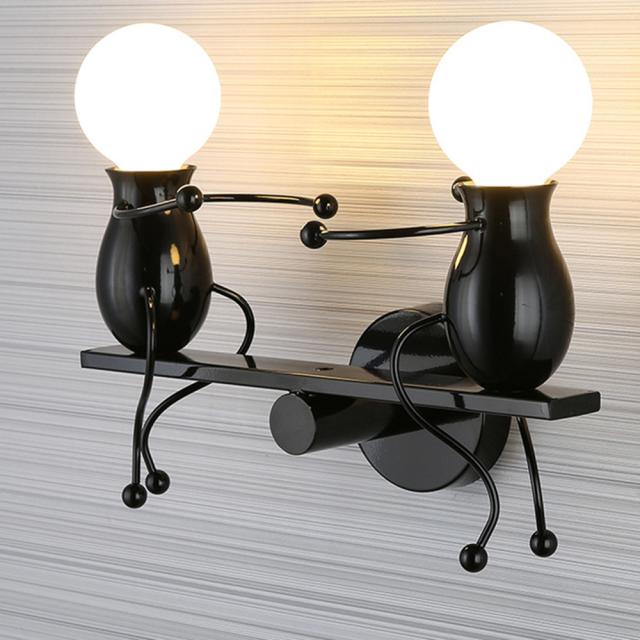E27 LEDダブルヘッドベッドサイドウォールライト用通路通路階段子供部屋の装飾