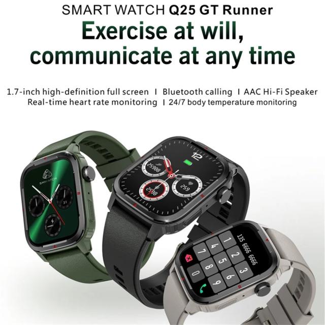 Q25スマートウォッチBluetooth対応の通話と体温心拍数血液酸素検出マルチスポーツモードスマートウォッチの通販はau PAY マーケット ...