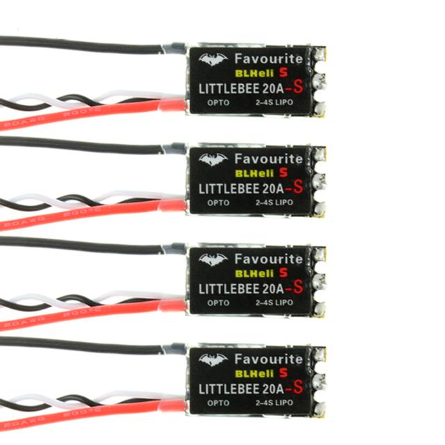 4個 ホット FVT 20A Littlebee 20A-S Esc BLHeli_S OPTO 2-4S マルチショット Oneshot125 Oneshot42 マルチコプター スペア ...