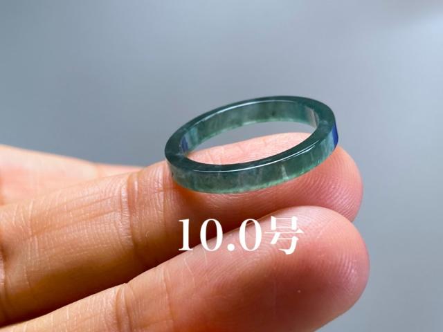 L23-74 氷糯種 青緑色 細身 10.0号 天然 グアテマラ産 A貨 本翡翠 くりぬき リングの通販はau PAY マーケット ...