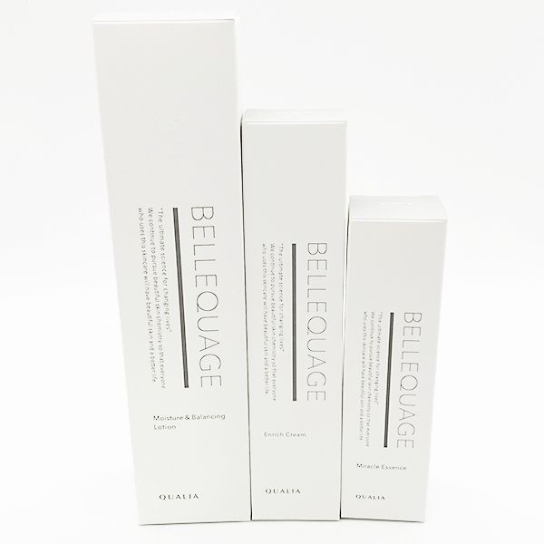 箱傷み QUALIA クオリア ベルクアージュ エッセンス + ローション + クリーム 3点セット