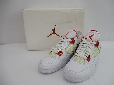 未使用 ナイキ NIKE エア ジョーダン 4 レトロ CT8527-118 28cm ホワイト オレンジ メンズ