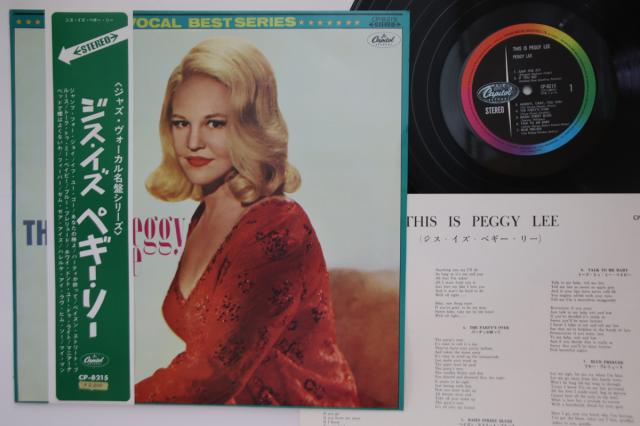 【中古】LP Peggy Lee This Is Peggy Lee CP8215 CAPITOL /00260の通販はau PAY ...
