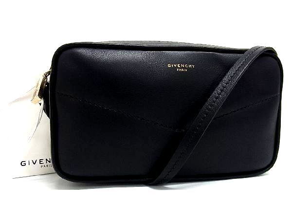 ■新品■未使用■ GIVENCHY ジバンシィ レザー クロスボディ ショルダーバッグ ポシェット レディース メンズ ブラック系 AL6534