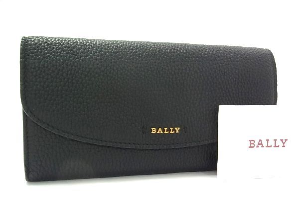 ■新品■未使用■ BALLY バリー レザー 二つ折り 長財布 ウォレット 小銭入れ 札入れ レディース ブラック系 AR4578