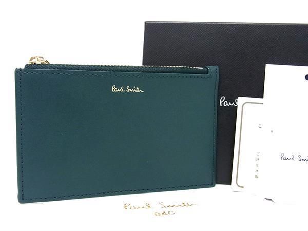 ■新品■未使用■ Paul Smith ポールスミス レザー ケース パース 小銭入れ グリーン系×マルチカラー AS8218