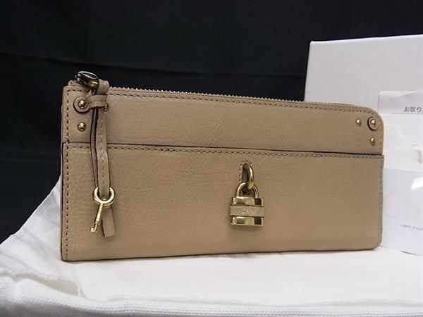 ■新品■未使用■ Chloe クロエ パディントン レザー L字ファスナー 長財布 ウォレット レディース ブラウン系 AS9590